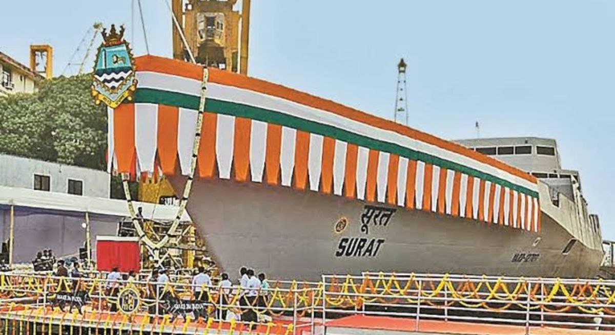 Indian Navy Unveils New Indigenous Guided Missile Destroyer