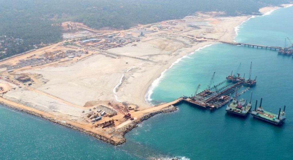 The Third Chinese Ship Docks at the Vizhinjam Port With a Crane - Orbitshub