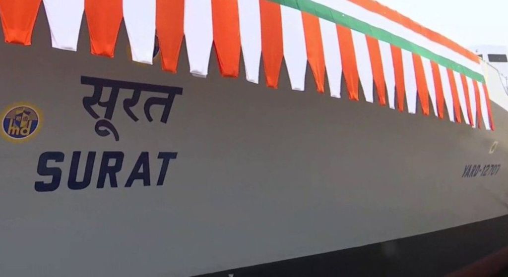 Indian Navy Unveils New Indigenous Guided Missile Destroyer