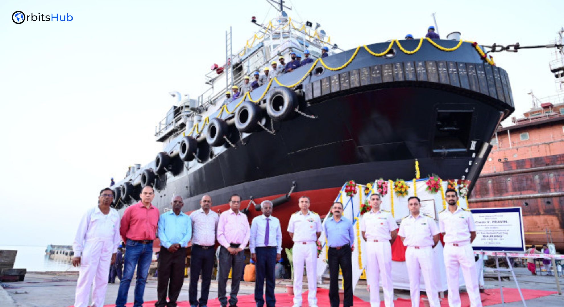 Indian Navy Launches Third 25T Bollard Pull Tug - Orbitshub